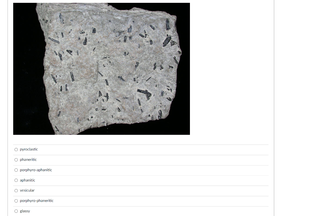 What is the texture of this rock? vesicular | Chegg.com