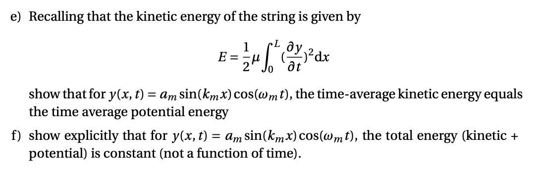 Solved 3. Potential energy of a stretched string In lecture, | Chegg.com