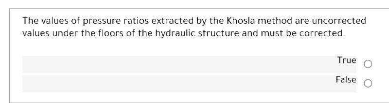 Solved The values of pressure ratios extracted by the Khosla | Chegg.com