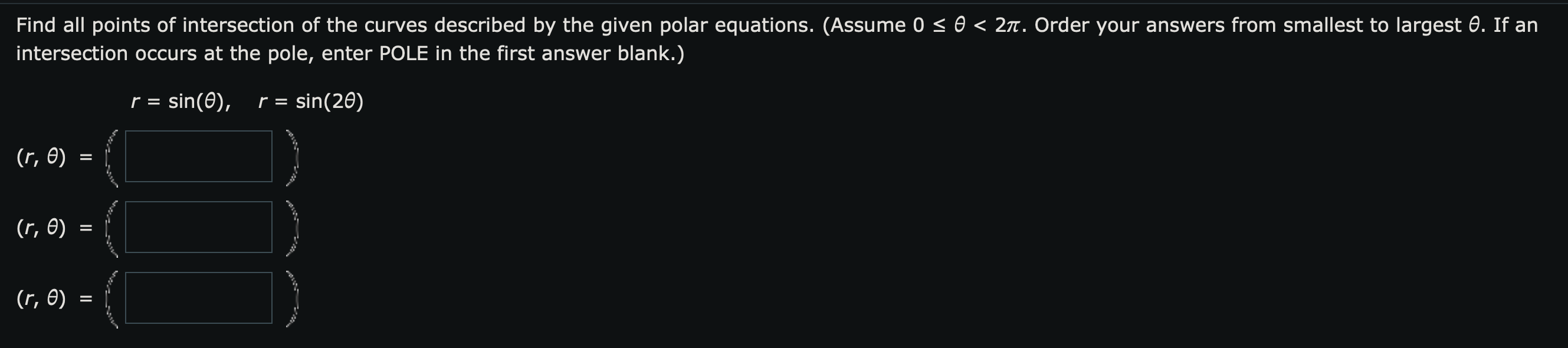 Solved Find all points of intersection of the curves | Chegg.com