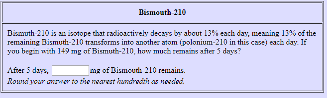 Solved Bismouth-210 Bismuth-210 is an isotope that | Chegg.com