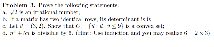 Solved Problem 3. Prove the following statements: a. 2 is an | Chegg.com