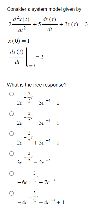 Solved Consider a system model given | Chegg.com