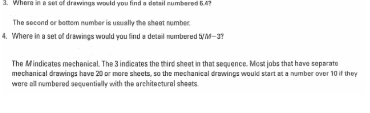 Solved 3. Where in a set of drawings would you find a detail | Chegg.com
