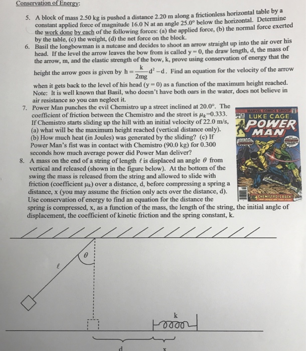 Solved A block of mass 2.50 kg is pushed a distance 2.20 m | Chegg.com