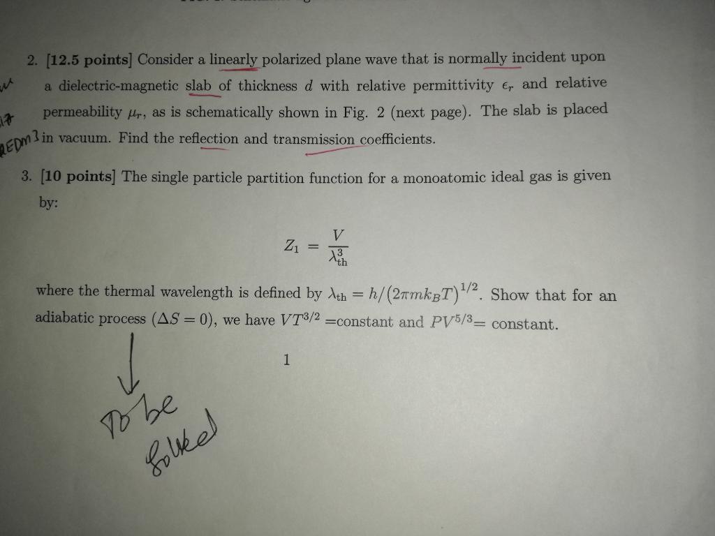 Solved 2. [12.5 points] Consider a linearly polarized plane | Chegg.com