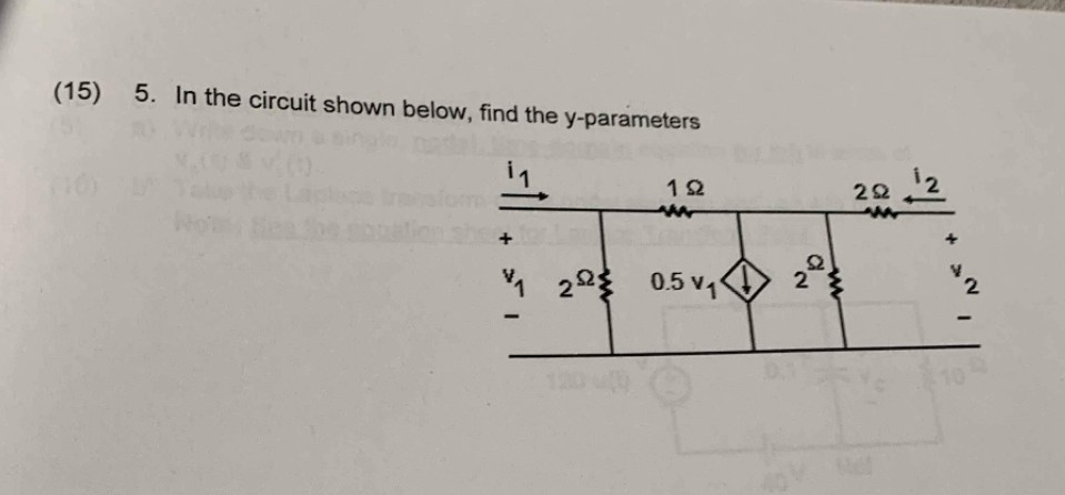 Solved (15) 5. In the circuit shown below, find the | Chegg.com