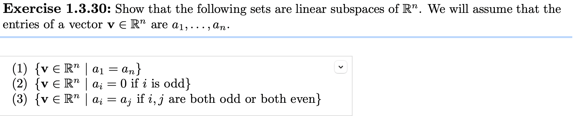 Solved Exercise 1.3.30: Show that the following sets are | Chegg.com
