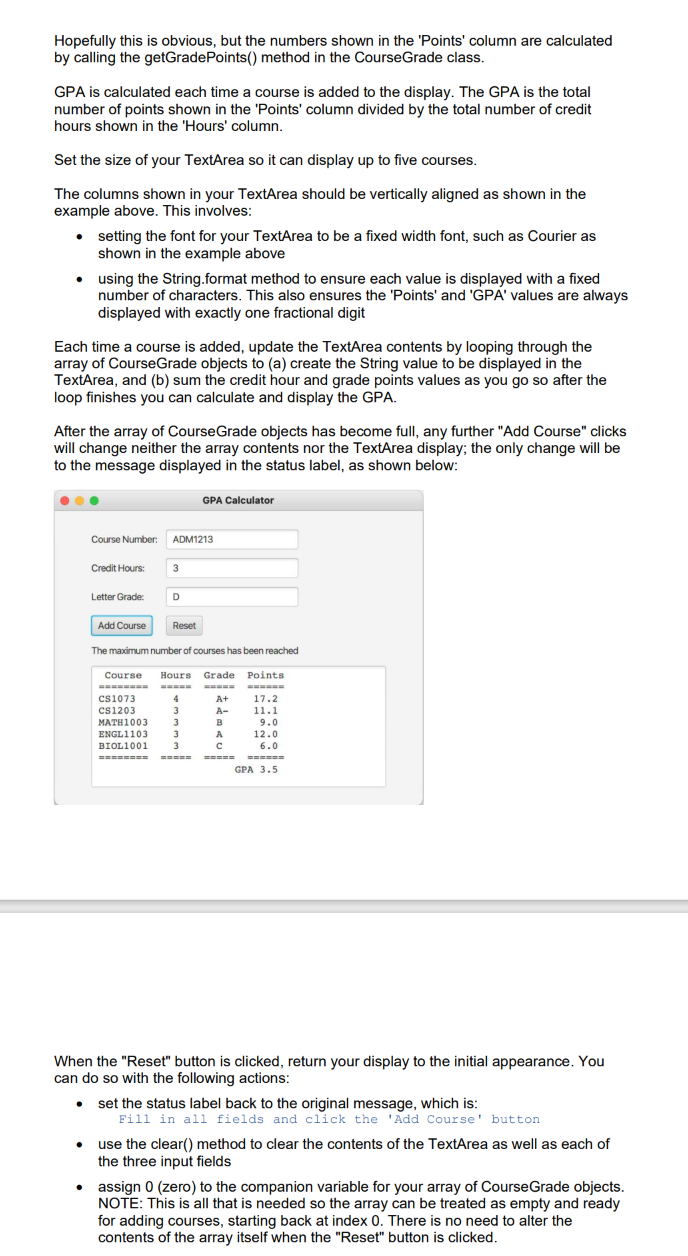 Solved A Gui Program For Grade Point Average Write The 