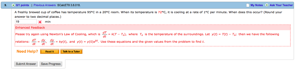 Solved 9. 0M points I Previous Answers SCalcET8 3.8.018. My | Chegg.com Solved 9. 0M points I Previous Answers SCalcET8 3.8.018. My | Chegg.com