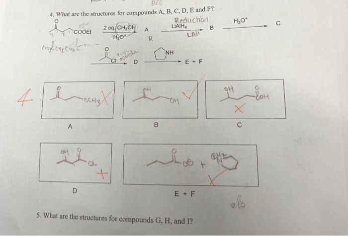 Solved nco 4. What are the structures for compounds A, B, C, | Chegg.com