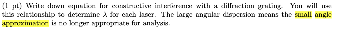 Solved (1 pt) Write down equation for constructive | Chegg.com