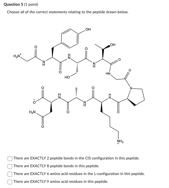 Solved Choose all of the correct statements relating to the | Chegg.com