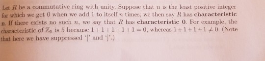 Solved Let R be a commutative ring with unity. Suppose that | Chegg.com