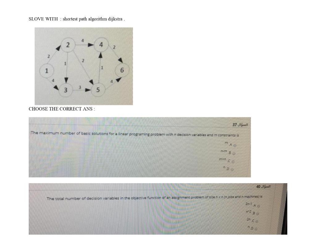 Solved SLOVE WITH : shortest path algorithm dijkstra. 2 2 1 | Chegg.com