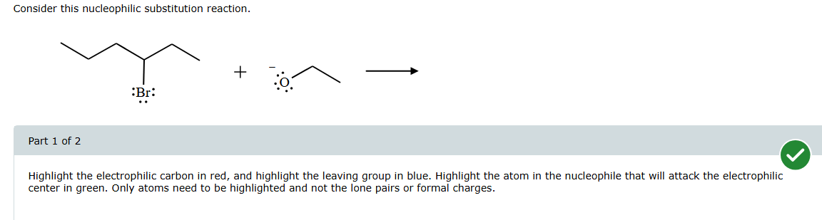 Solved Consider this nucleophilic substitution reaction.Part | Chegg.com