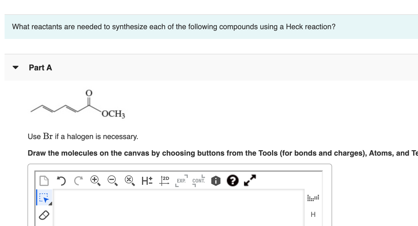 Solved What reactants are needed to synthesize each of the | Chegg.com