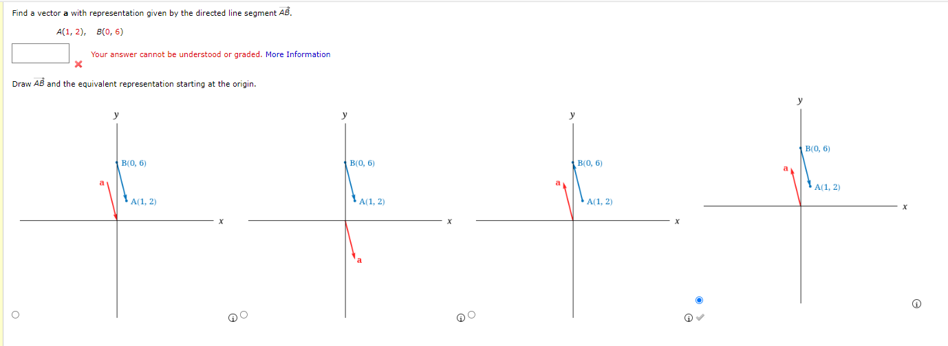 Solved Find a vector a with representation given by the | Chegg.com