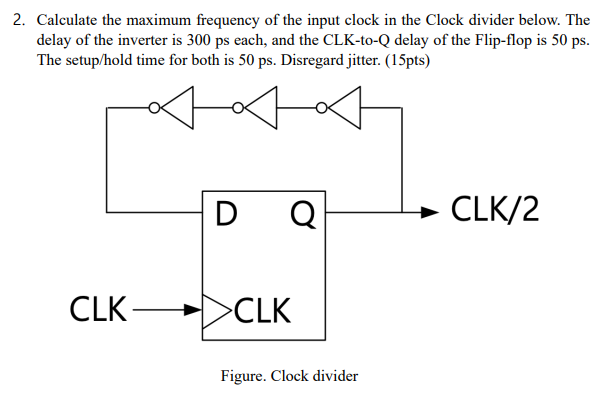 Solved 2. ﻿Calculate the maximum frequency of the input | Chegg.com