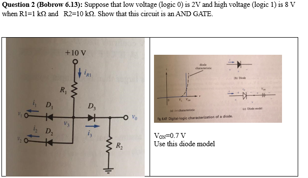 Solved Question 2 (Bobrow 6.13): Suppose that low voltage | Chegg.com