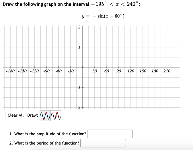 Solved Draw the following graph on the interval – 195°