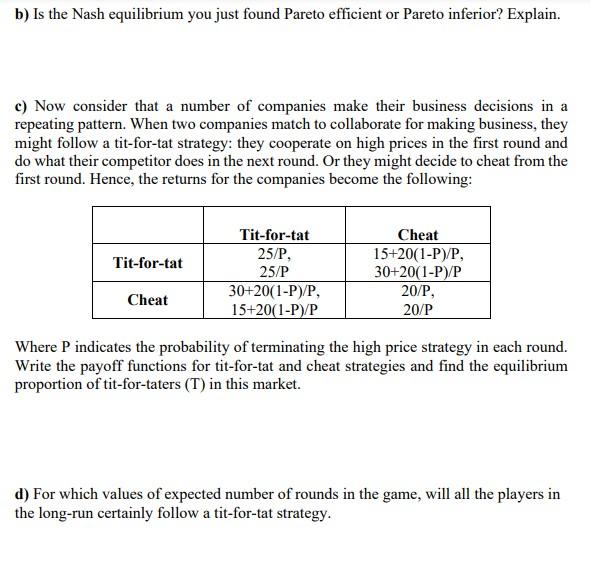 Solved Consider two companies that can either cooperate or | Chegg.com