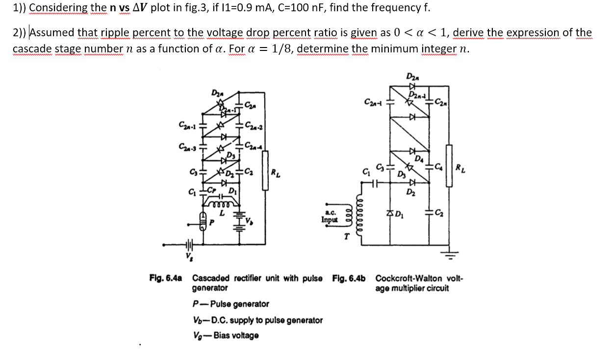 Solved 1)) Considering the n vs ΔV plot in fig.3, if I=0.9 | Chegg.com
