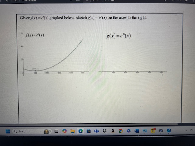 Solved Given f(x)=c'(x) ﻿graphed below, sketch | Chegg.com