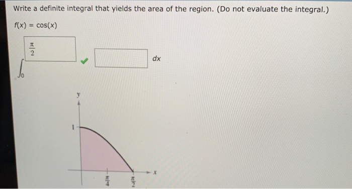 Solved Write a definite integral that yields the area of the | Chegg.com