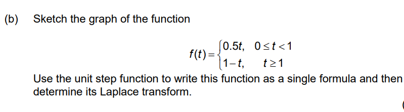 Solved (b) Sketch the graph of the function | Chegg.com