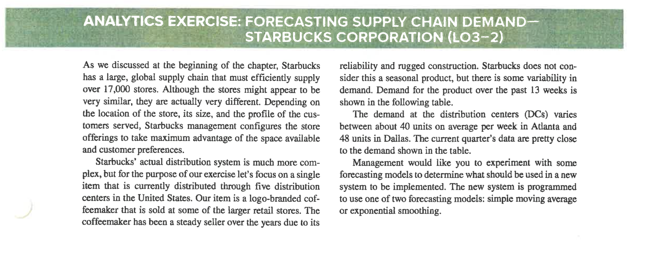 (1) Forecast using a 5-week SMA model from period 1 | Chegg.com