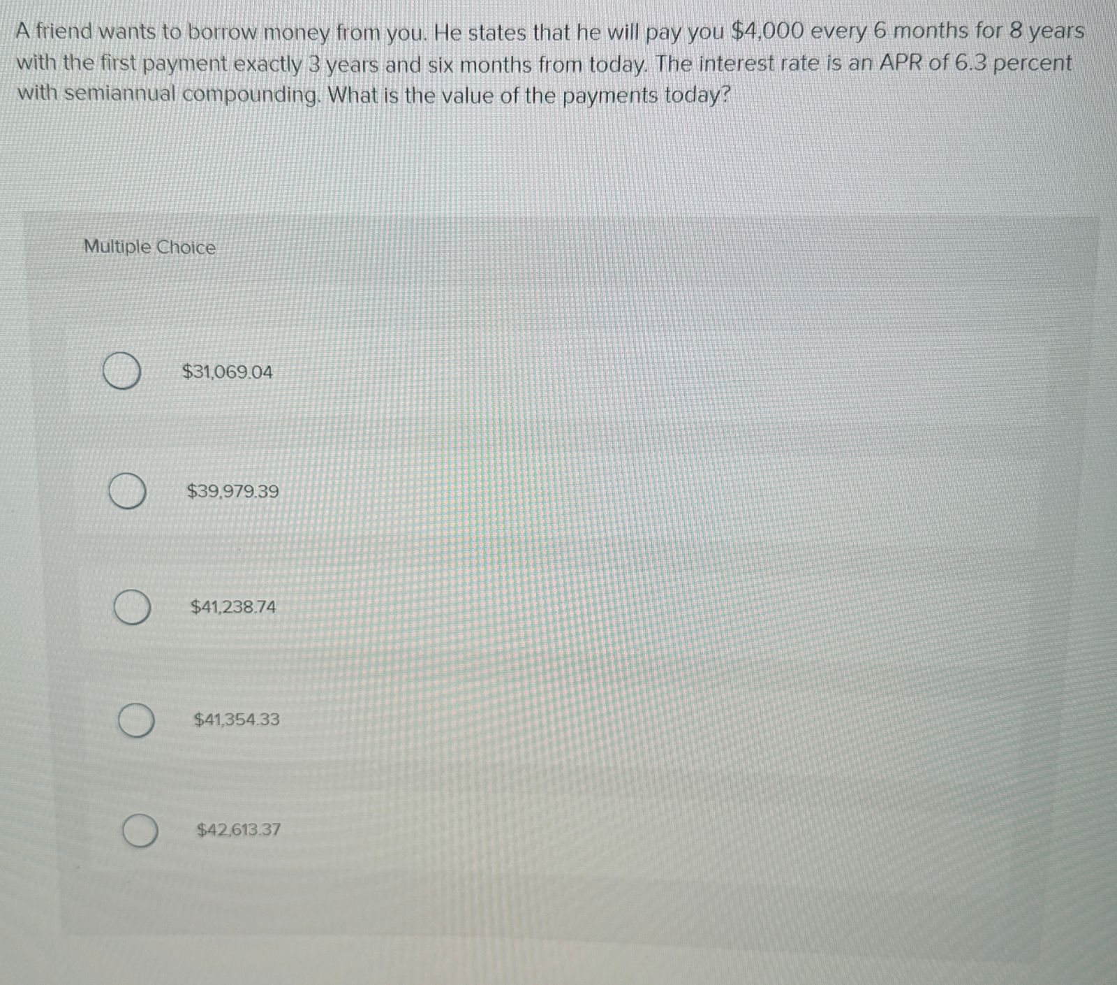 Solved A friend wants to borrow money from you. He states | Chegg.com