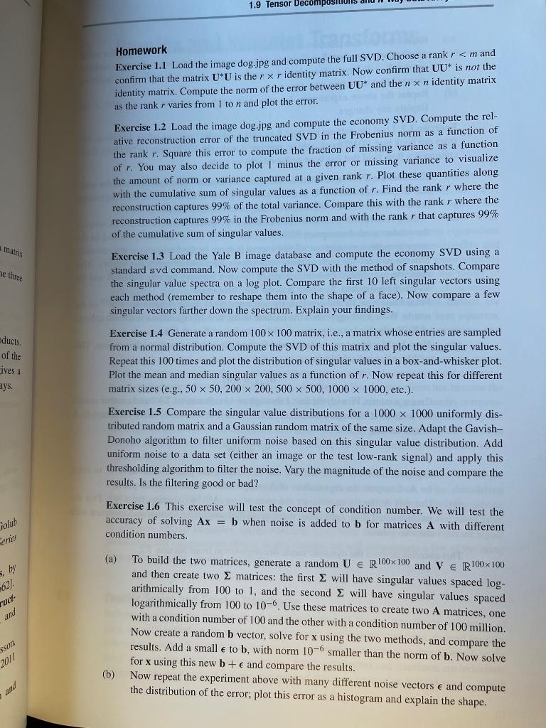 Homework Exercise 1.1 Load the image dog.jpg and | Chegg.com