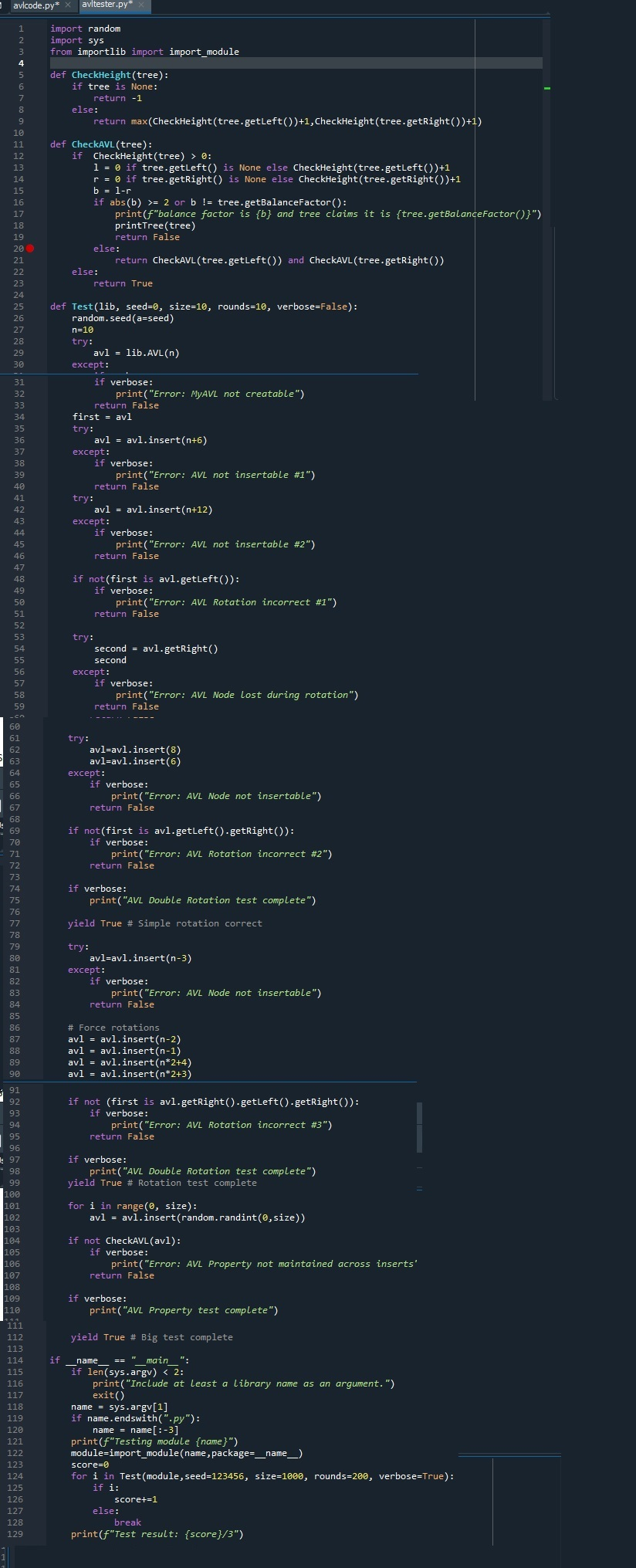 Python AVL tree code question - Problem description: | Chegg.com