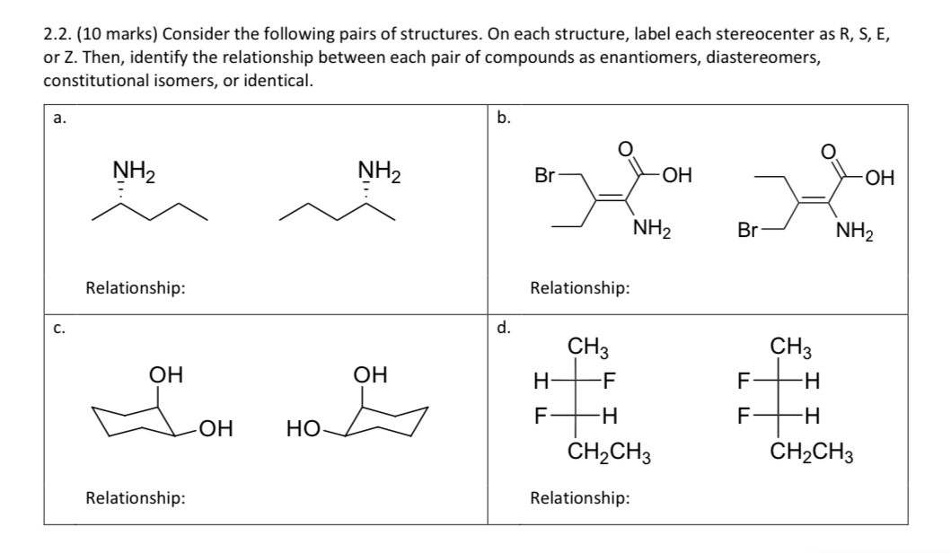 Solved 2.2. ( 10 ﻿marks) ﻿Consider the following pairs of | Chegg.com
