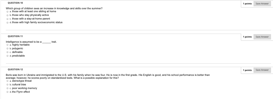 Solved QUESTION 10 1 points Save Answer Which group of | Chegg.com