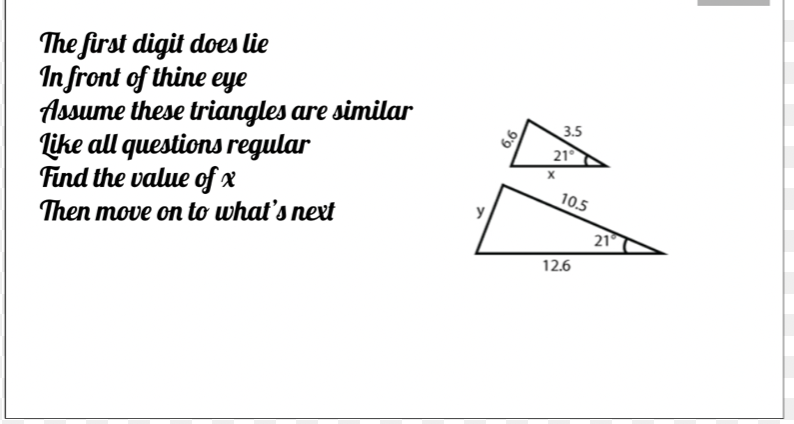 Solved The first digit does lie In front of thine eye Assume | Chegg.com