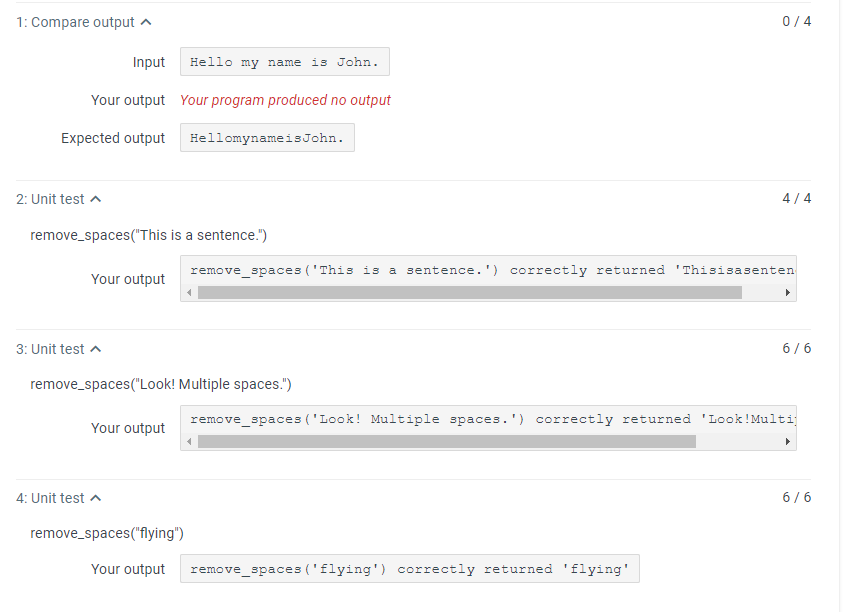 Solved Write a program that removes all spaces from the | Chegg.com