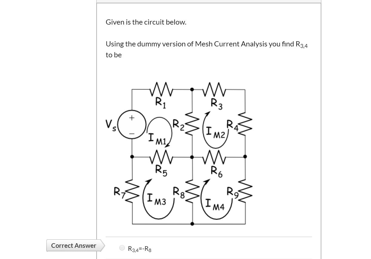 Solved Given is the circuit below. Using the dummy version | Chegg.com