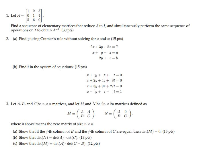 Solved 3 4 2 1. Let A = 0 1 (5 60 Find a sequence of | Chegg.com