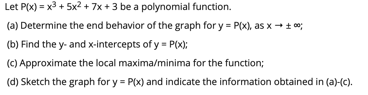 Solved Let P(x) = x3 + 5x2 + 7x + 3 be a polynomial | Chegg.com