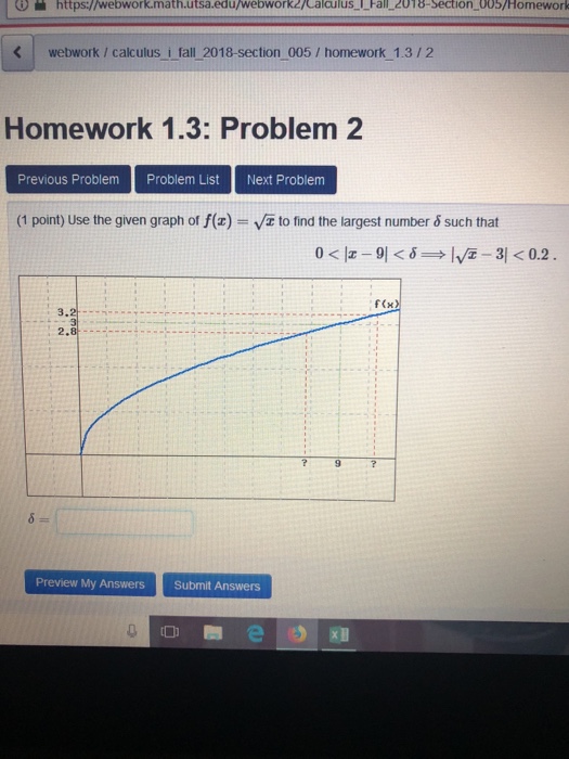 Solved () İİ https://webwork.math.utsa.edu/webwork2/Calculus | Chegg.com