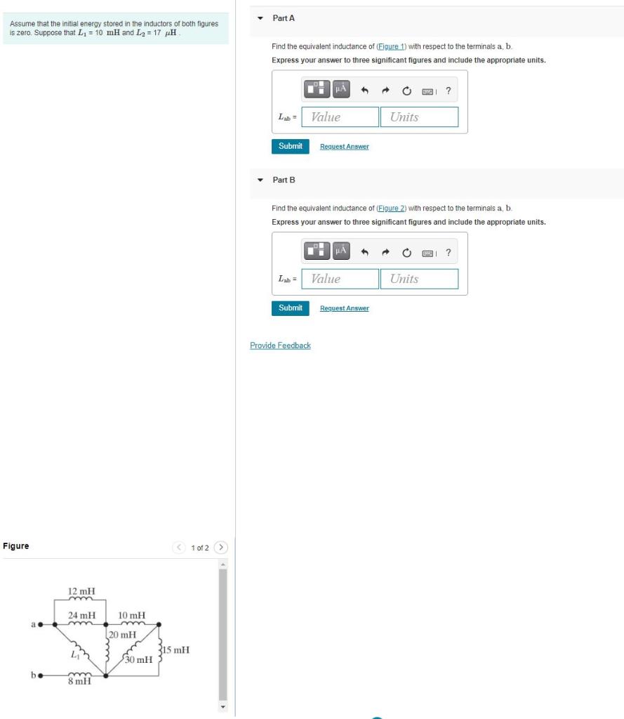 Solved Part A Assume that the initial energy stored in the | Chegg.com