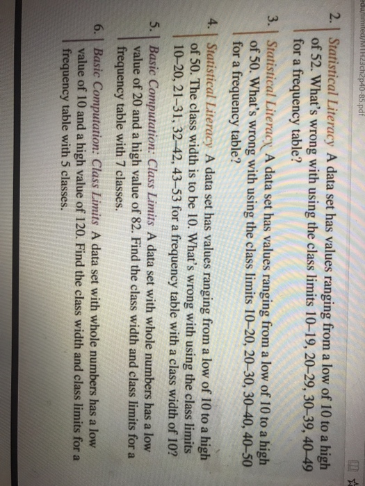 Solved du/limited/MITH23ch2p40-85.pdf I Literacy A data set | Chegg.com