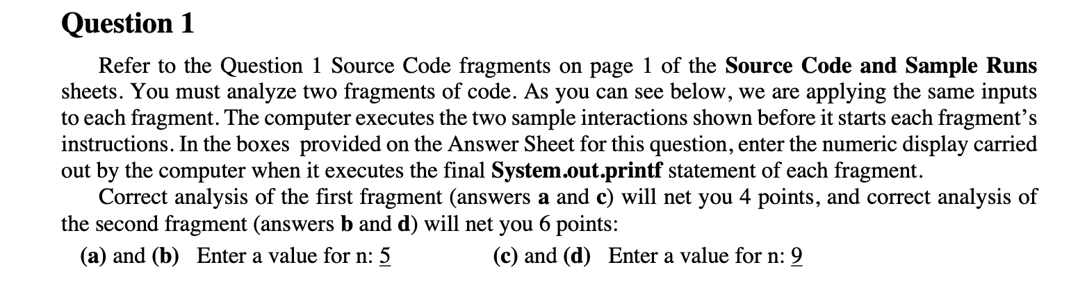 Solved Question 1 Refer to the Question 1 Source Code | Chegg.com