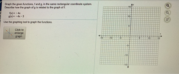 Solved Graph The Given Functions F And G In The Same