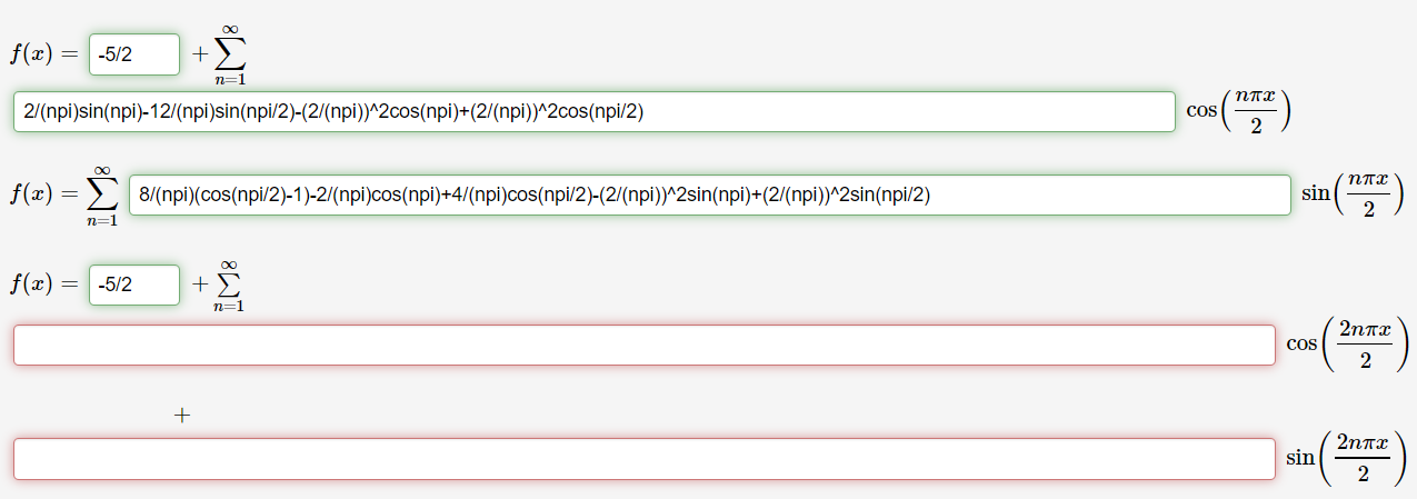 Solved (1 point) Note: The formulas for the Fourier | Chegg.com