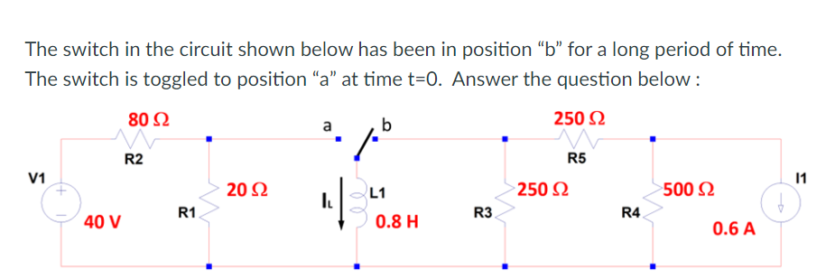 Solved a. What is the current through the inductor L1 (IL in | Chegg.com
