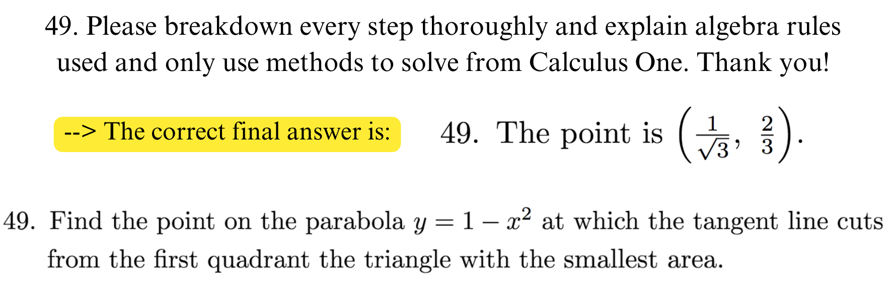 Solved 49. Please breakdown every step thoroughly and | Chegg.com