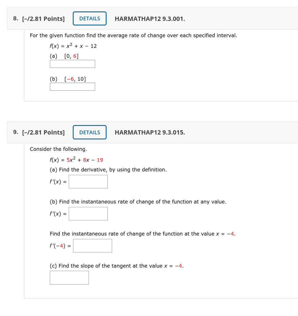 Solved 1. [-/2.81 Points] DETAILS HARMATHAP12 9.1.004. A | Chegg.com